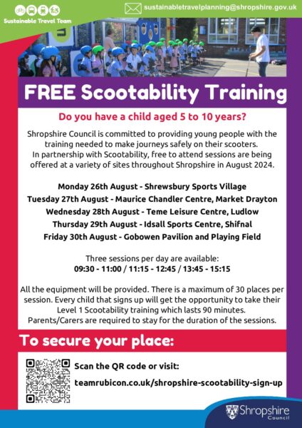 FREE scooter training for children – Summer 2024 – Bicton Primary ...