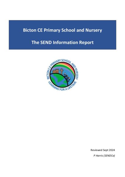 SEND – Bicton Primary School & Nursery